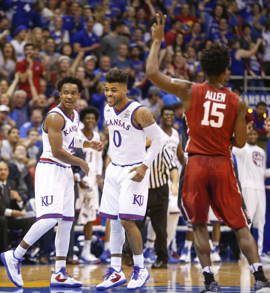 Threes by example: Graham’s big first half sets tone for Jayhawks in 89 ...